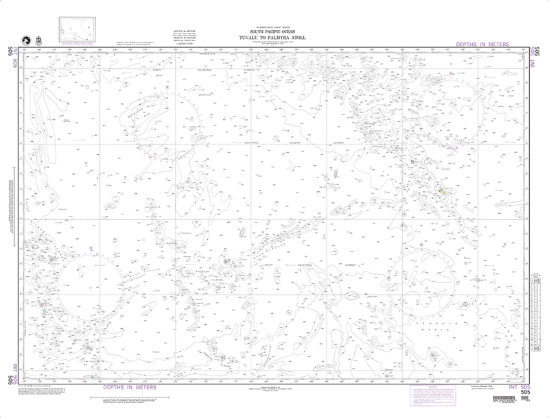 NGA International Chart 505: Tuvalu to Palmyra Atoll - Captain's ...