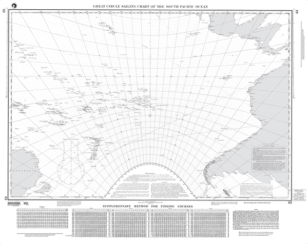 NGA International Chart 63: Great Circle Sailing Chart of the South ...