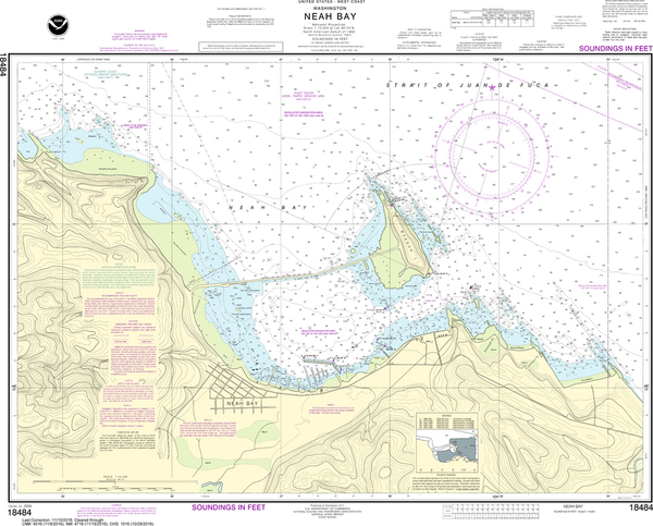 NOAA Chart 18484: Neah Bay - Captain's Nautical Books & Charts