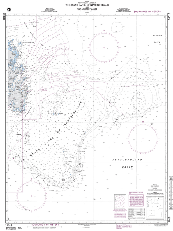 NGA International Chart 14018: The Grand Banks of Newfoundland and ...