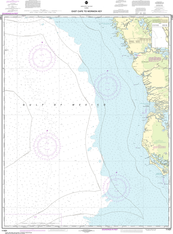 NOAA Chart 11431: East Cape to Mormon Key - Captain's Nautical Books ...