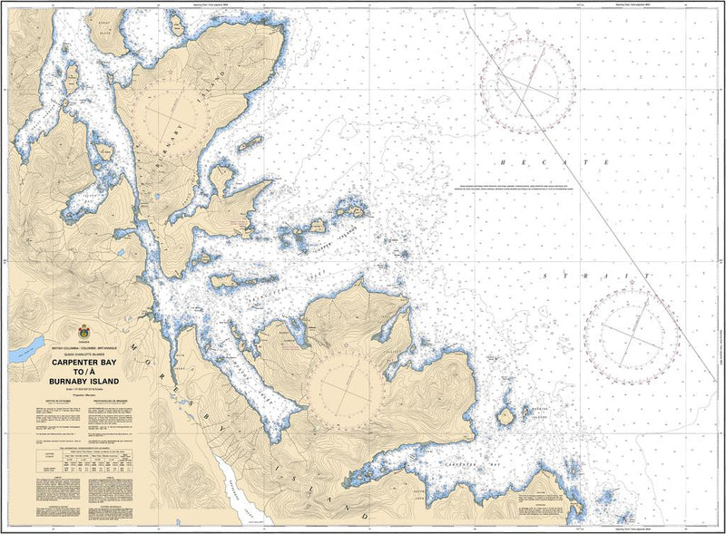 CHS Chart 3809: Carpenter Bay to/à Burnaby Island - Captain's Nautical ...
